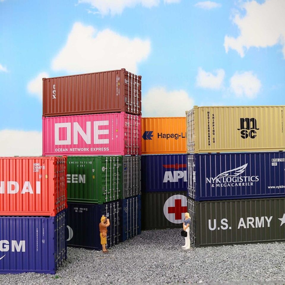 Evemodel O Scale 20ft Shipping Container 20' Cargo Box for Model ...