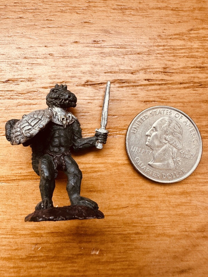 Lizard Man Armor Class 5(4) W/sword Miniature Fantasy AD&D 1970’s Hand ...