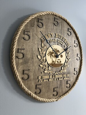 5 O’clock Somewhere Clock Jimmy Buffett memorial clock “Handmade” | eBay