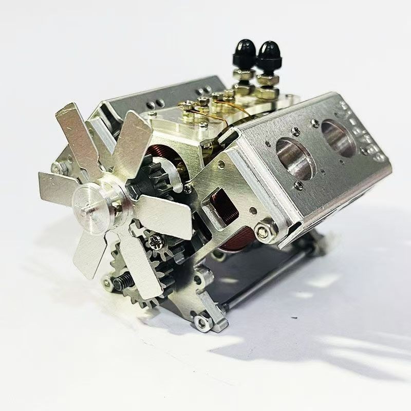 Metal crankshaft V8 engine model, power engine strong magnetic piston ...