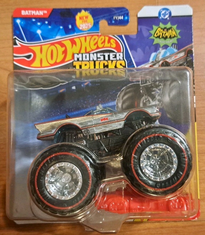2025 Hot Wheels Monster Trucks Batman Batmobile ZAMAC TV Series ...