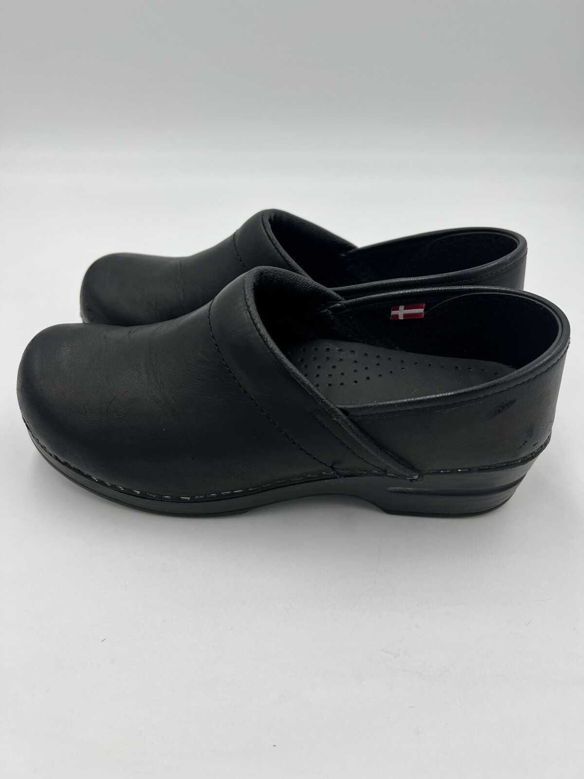 Women’s Sanita The Danish Clog Leather Clogs Black Si… - Gem