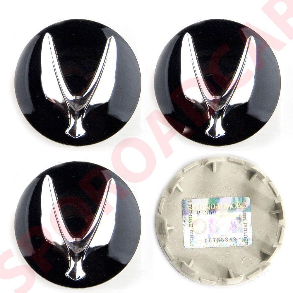2009-2015 Hyundai Equus Wing Logo Center Wheel Caps Set 4P For OEM Parts