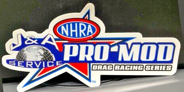 VRHTF NHRA SUPER COOL "J & A SERVICE PRO MOD DRAG RACING SERIES" 4" X 8 ...