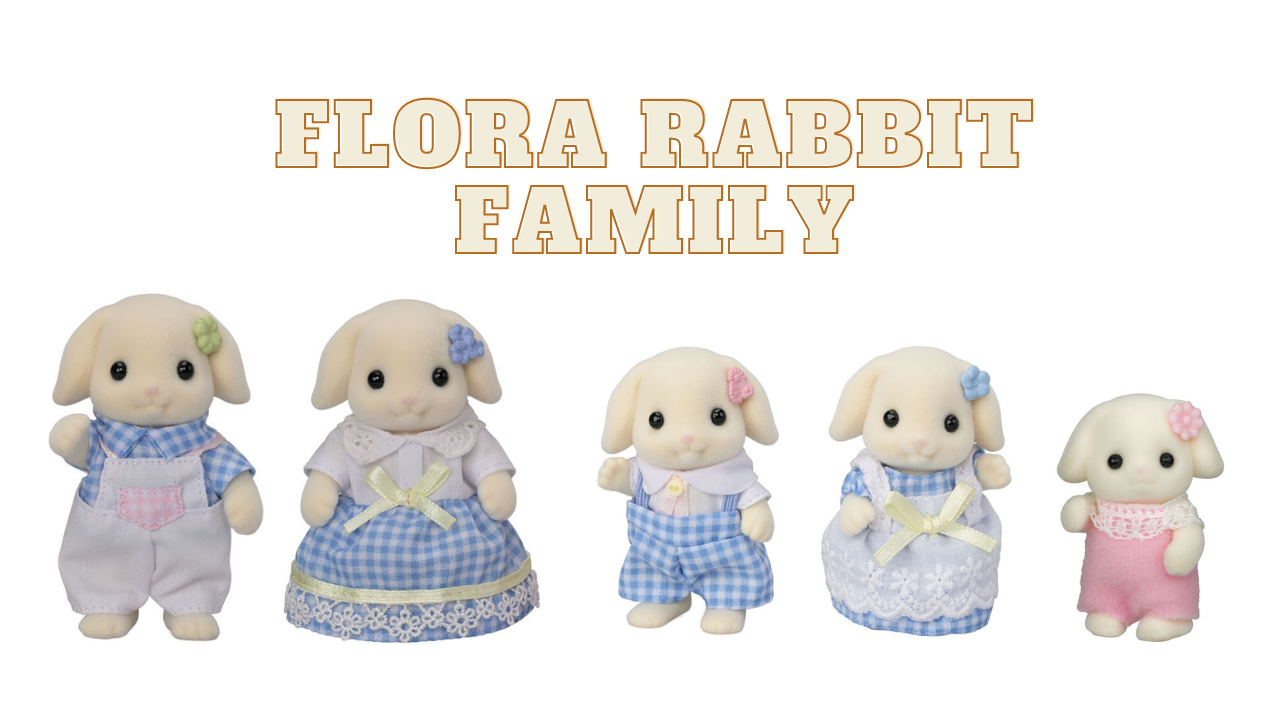 PSL Sylvanian Families Flora Rabbit Family Brother Sister Baby Epoch ...