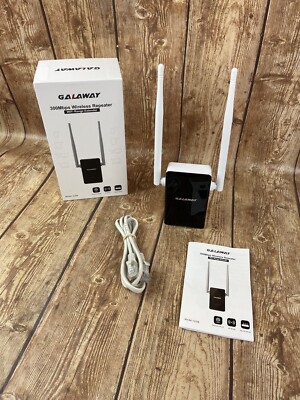 GALAWAY G308 300Mbps WiFi Range Extender 2.4GHz Network Signal Booster ...