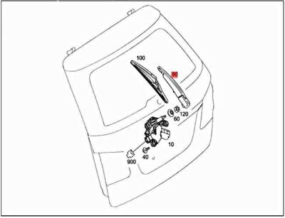 Genuine MERCEDES W242 B-CLASS W246 W242 Wiper arm 2468201044 | eBay
