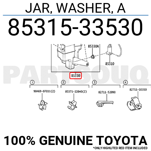 8531533530 Genuine Toyota JAR, WASHER, A 85315-33530 | eBay