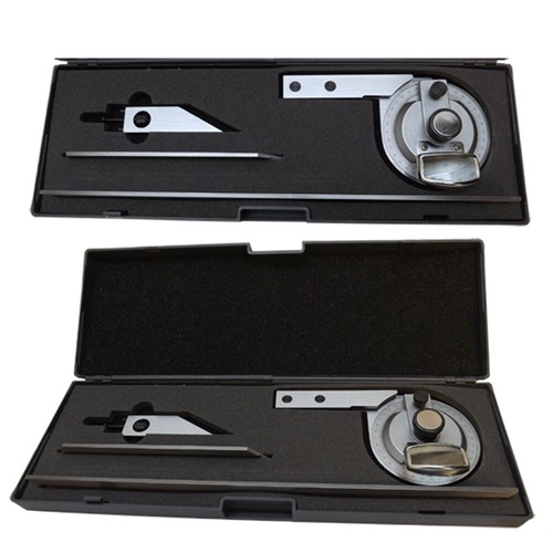 UNIVERSAL BEVEL DIAL PROTRACTOR MAGNIFIER 6 12" BLADES SATIN 360 ...