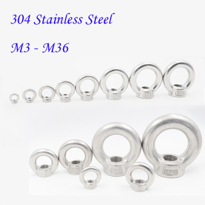 M3 M6 M8 M10 M12 M16 M20 M26 - M36 Lifting Eye Nuts & Bolts 304 ...