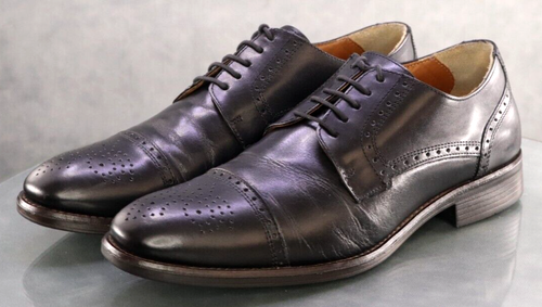 Johnston & Murphy Lewis $130 Men's Cap Toe Dress Shoes Size 11 Leather ...