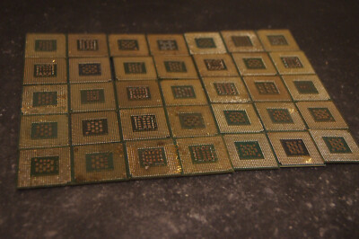 Lot of 35 CPUS HIGH YIELD Gold pins Scrap Gold Recovery pinned CPU ...