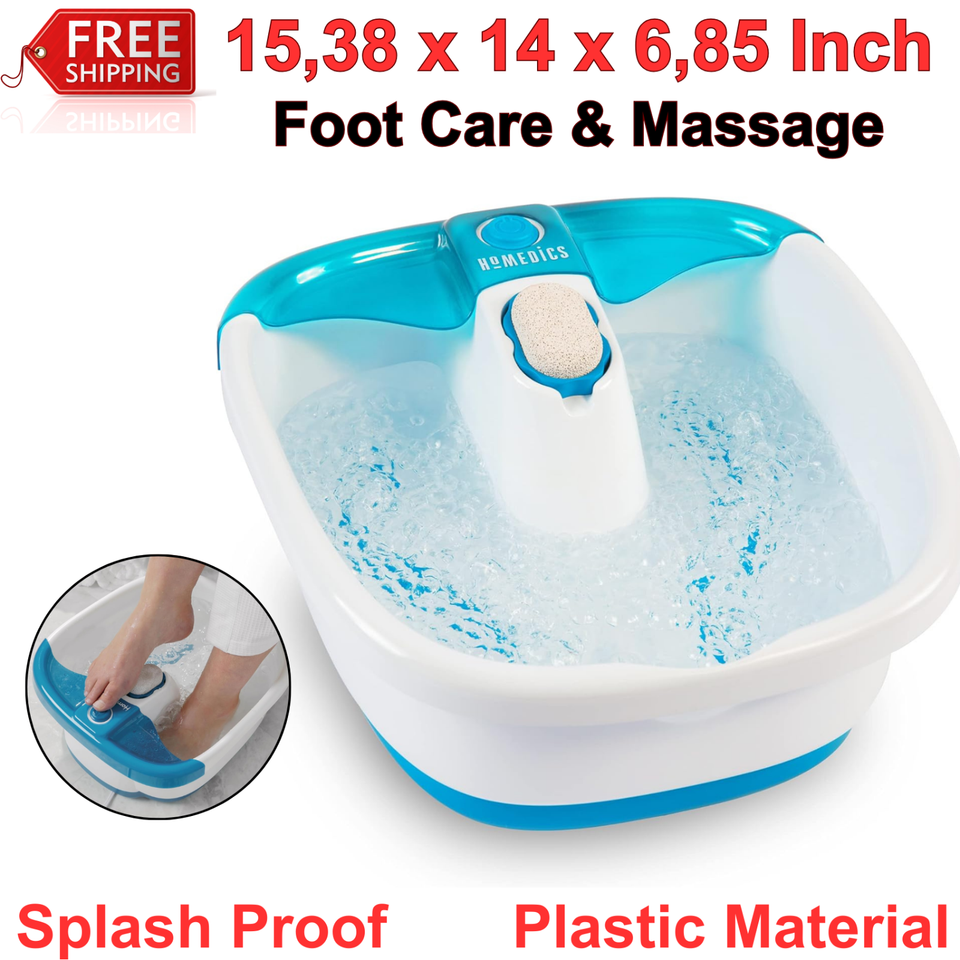 Foot Spa W/ Massage Jets, Pumice Stone, Toe-Touch Control & Splash ...
