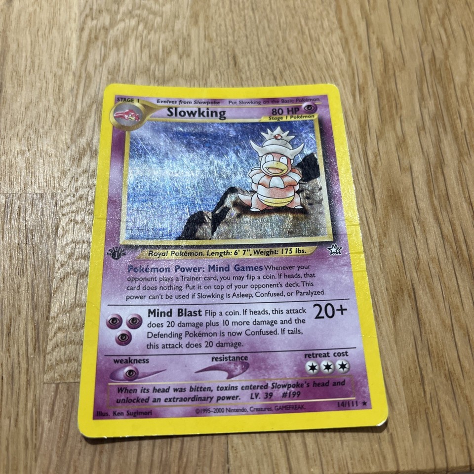 Pokémon TCG Slowking Neo Genesis 14/111 Holo 1st Edition Holo Rare WOTC ...