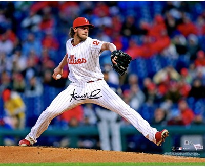 Aaron Nola Philadelphia Phillies Signed 16" x 20" Leg Up Photo | eBay