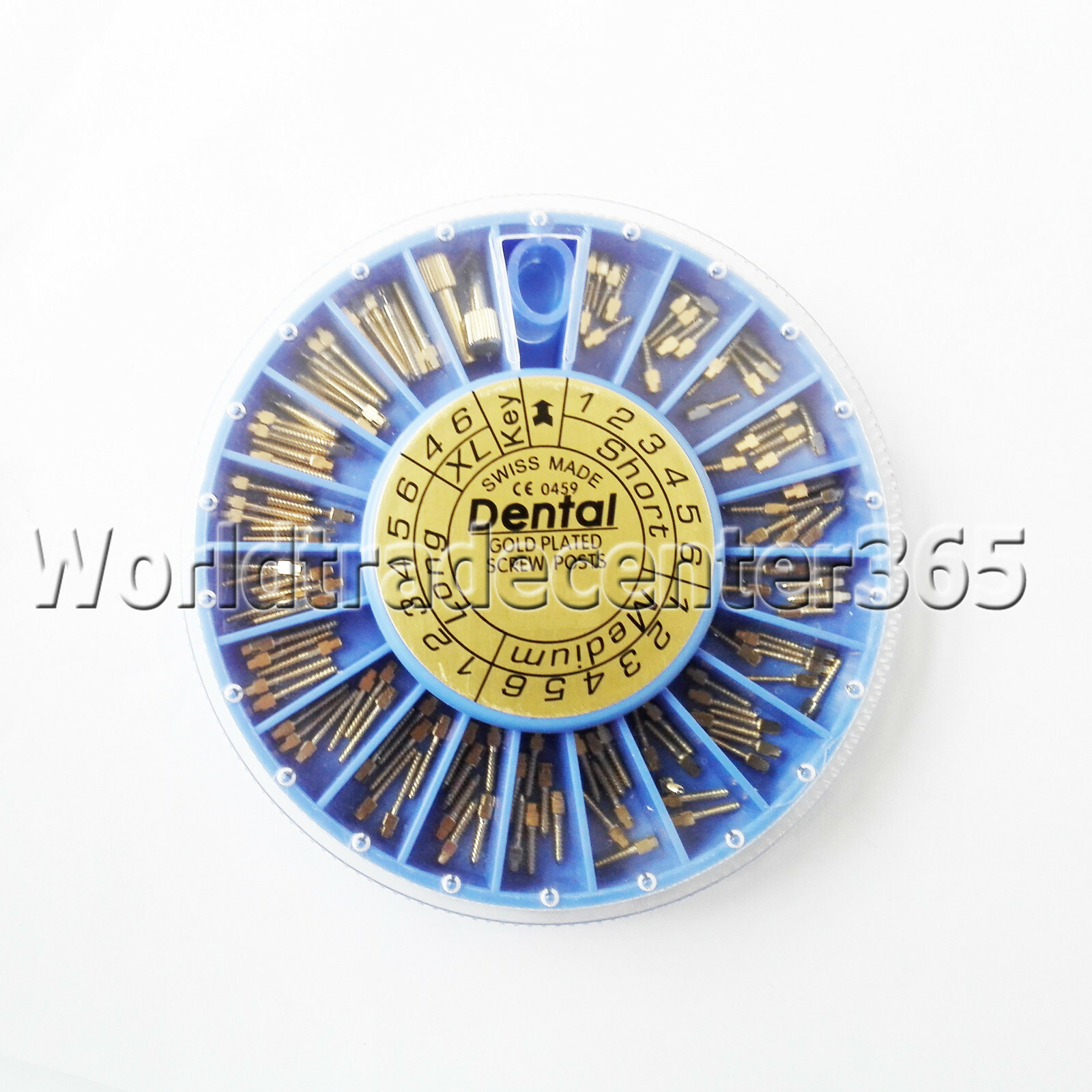Dental 120Pcs Assorted Conical Screw Posts Kits Refills 24K Gold Plated ...