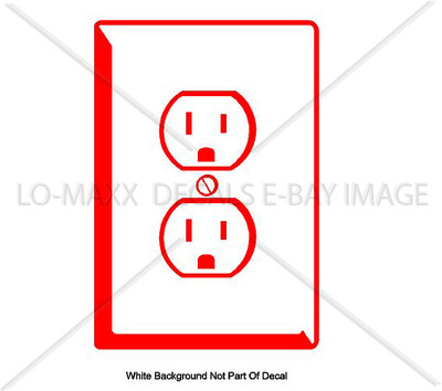 Wall Outlet Electric Socket Creative Unique Art Design Die Cut Vinyl ...