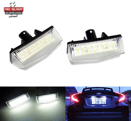 2x LED Licence Number Plate Light For Toyota C-HR Prius Prius+ RAV4 ...