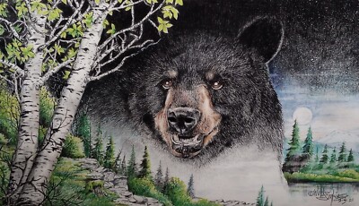 Black Bear - Hand Drawn Original Wildlife Art For Sale By Artist Weldon ...