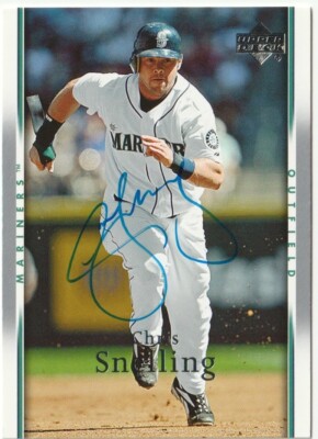 Chris Snelling Signed 2007 Upper Deck UD Card #198 Auto Mariners ...