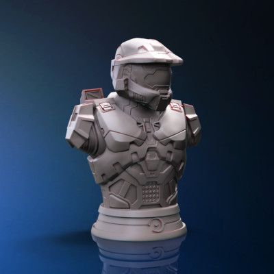 Master Chief Halo Bust- Resin- Fotis Mint-8K Ultra High Detail | eBay ...