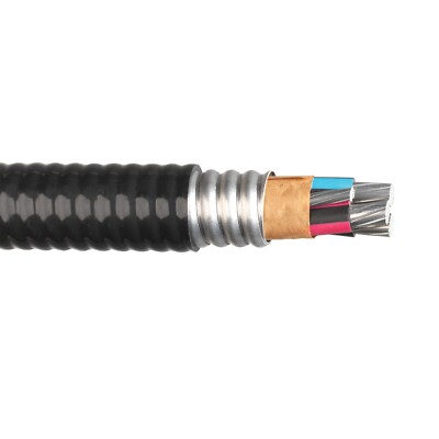 250' 350/4 ACWU90 Aluminum Interlocked Armour Cable PVC Jacket CSA ...