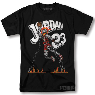Michael Jordan Shirt Skeleton Vintage Style Graphic Design T-Shirt | eBay