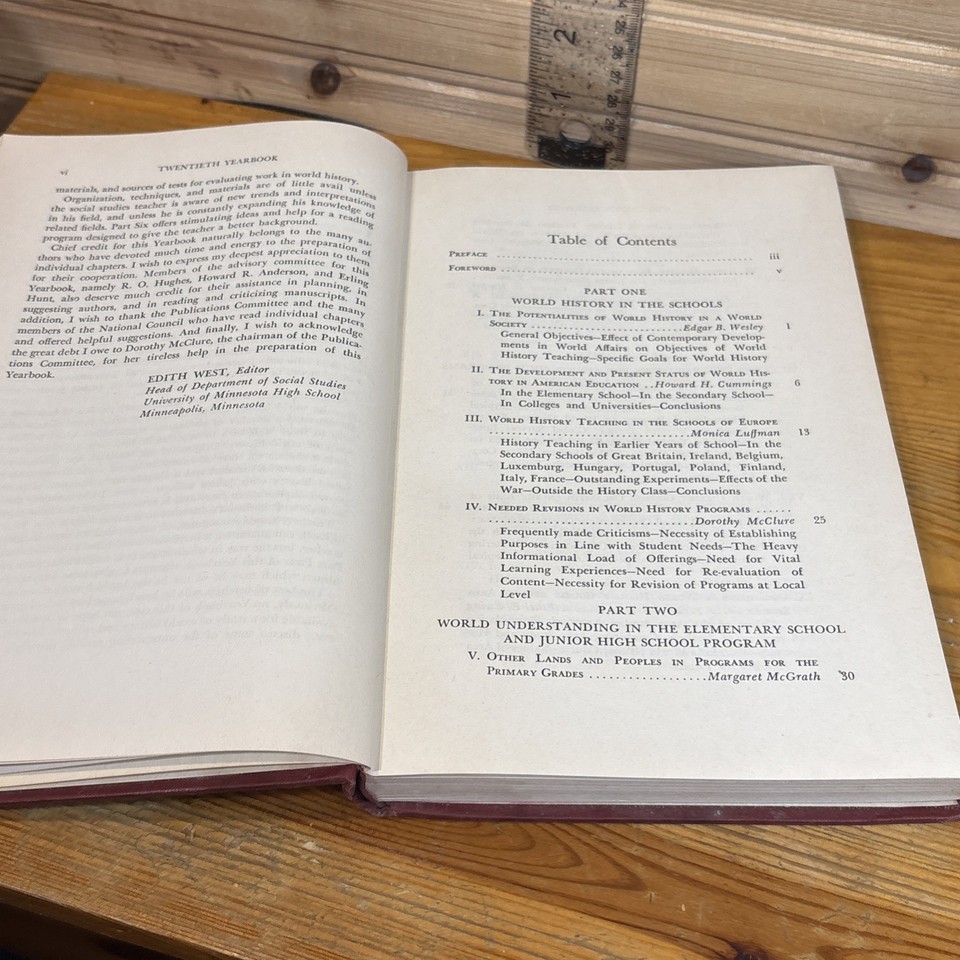 IMPROVING THE TEACHING OF WORLD HISTORY Edith West 1949 HB 1st Edition ...