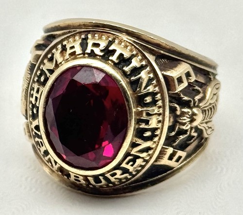 1969 Martin Van Buren High School Queens NY 10K Gold Class Ring - 14.5 Grams! | eBay