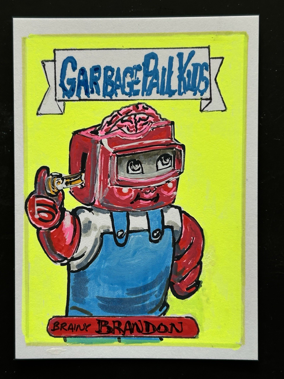 Garbage Pail Kids GPK 1/1 ACEO Sketch Card Brainy Brandon Hand-Drawn ...
