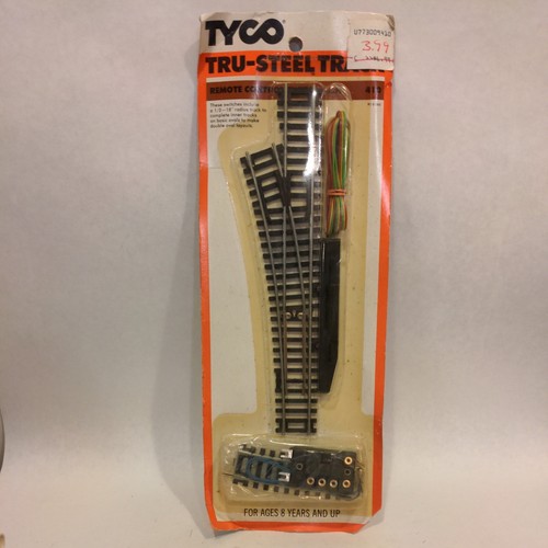 NOS Tyco HO Left Remote Control Switch Turnout Tru-Steel Track LH 410 ...