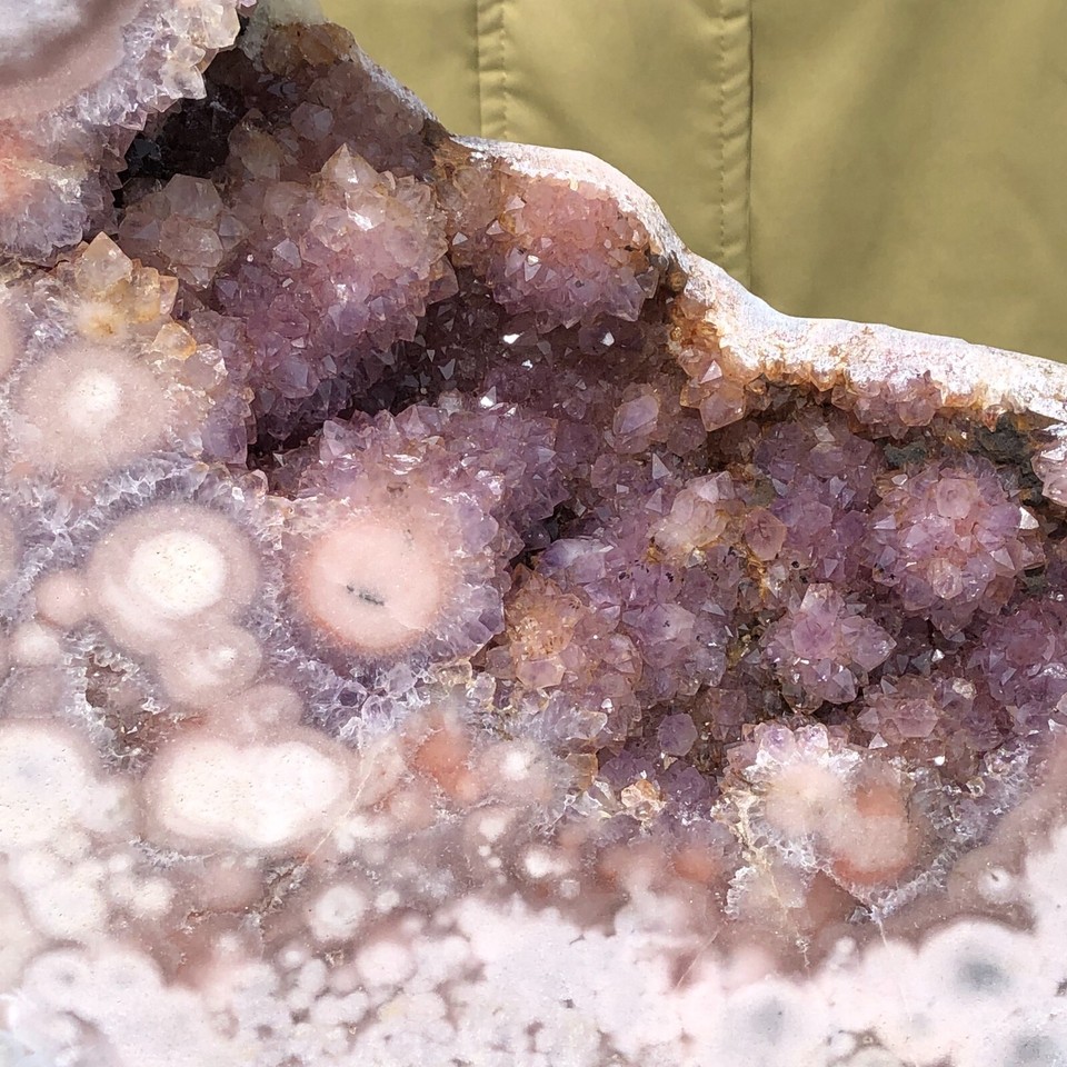 34.67lb Natural Brazilian Purple Pink Amethyst & Druzy Landscape Jasper ...