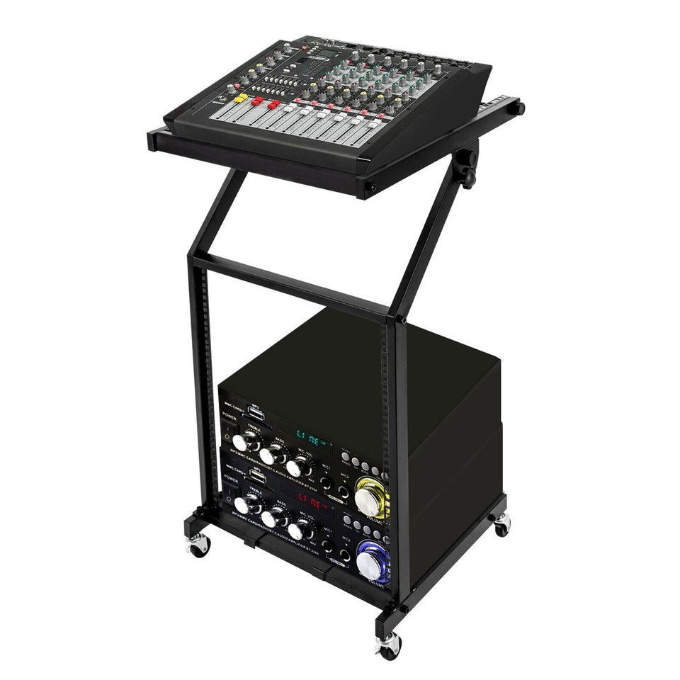 9U12U/16U Rack Mount Mixer Case Stand Studio Equipment Cart Stage Amp ...
