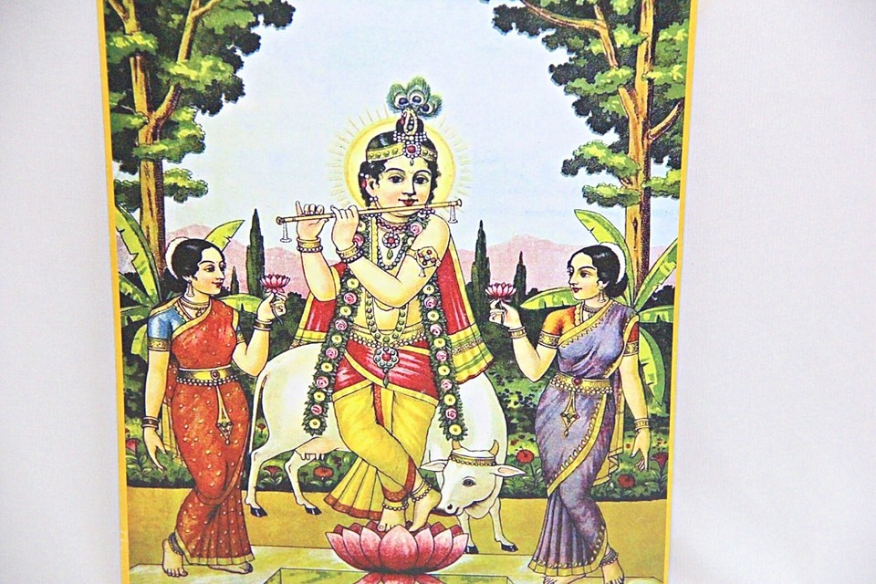 Indian Mythology Hindu God Raja Ravi Varma Litho Re-Print of Venugopal ...