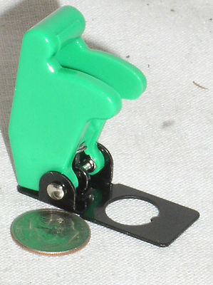 1 GREEN PLASTIC SAFE TOGGLE SWITCH FLIP SAFETY COVER GUARD MILITARY ...