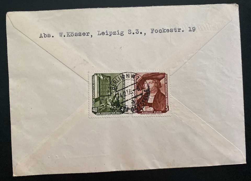 1956 Berlin East Germany DDR First Day Cover FDC German Lufthansa | eBay