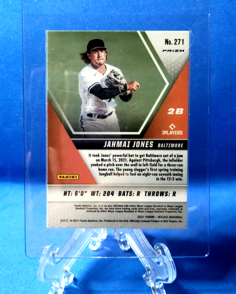 Jahmai Jones 2021 Panini Collectible Mosaic Players MLB Rookie Card | eBay