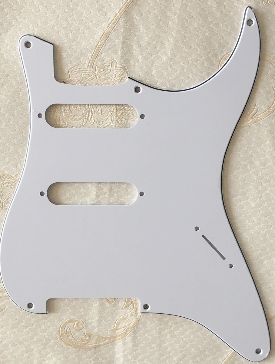 Stratocaster Scratch Plate 3 Ply White Strat Guitar Pickguard - 3 Ply ...
