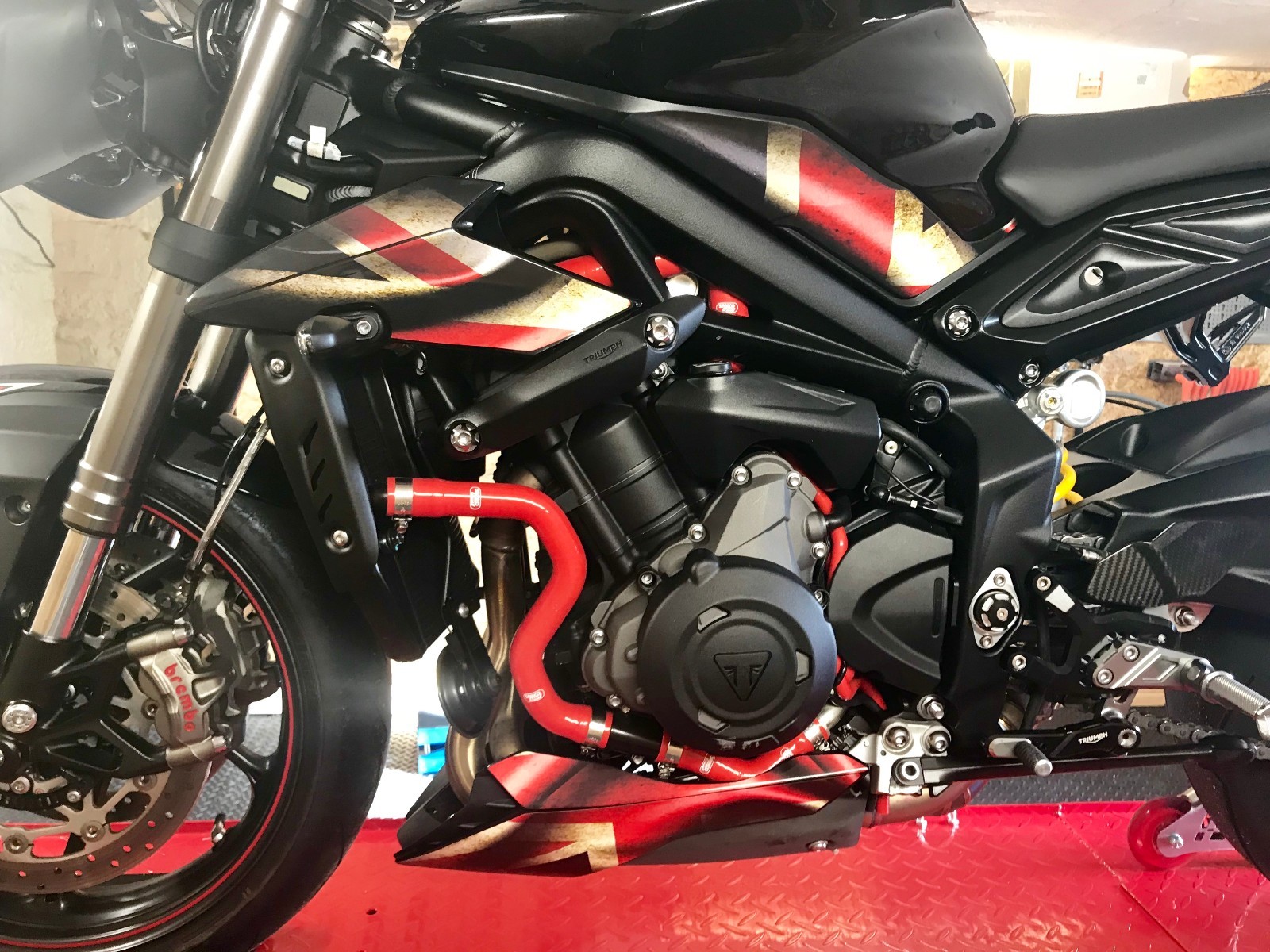 British Motorcycle street triple 765 RS Union flag graphic set x 14 pc ...