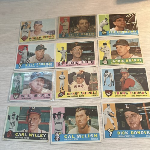 1960 topps baseball 36 Card Lot P/Vg | eBay