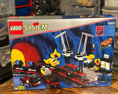 LEGO 4565 Freight & Crane Railway 9V System Vintage Lego Cargo Train ...