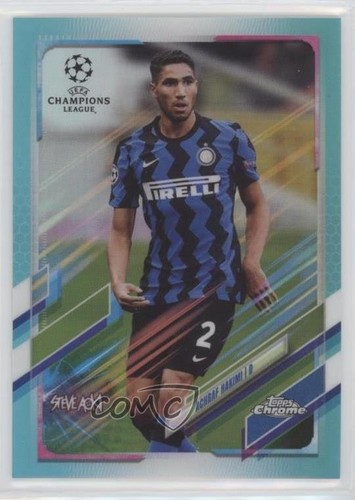 2020-21 Topps Chrome X Steve Aoki UCL Aqua /150 Achraf Hakimi #31 | eBay