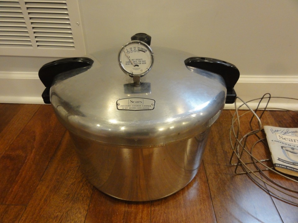 Vintage Sears 16 Qt Aluminum Pressure Cooker Canner 620.46000 Tested | eBay