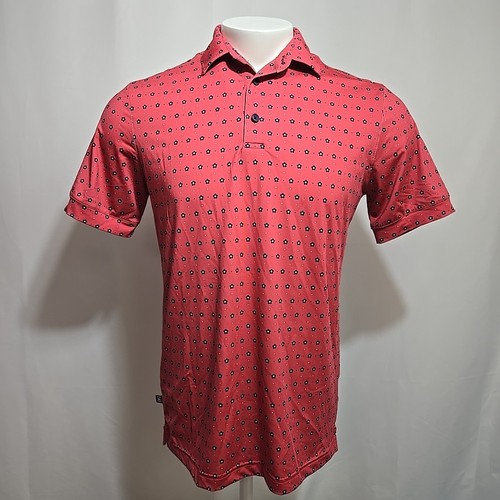 Mizzen + Main Versa Polo Shirt Mens Size Small Trim Red Geometric ...