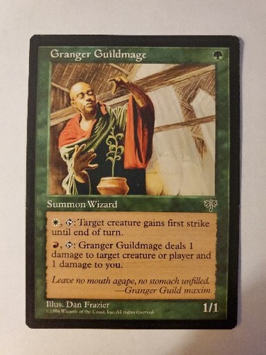 MTG Magic The Gathering Card Granger Guildmage Summon Wizard Green ...