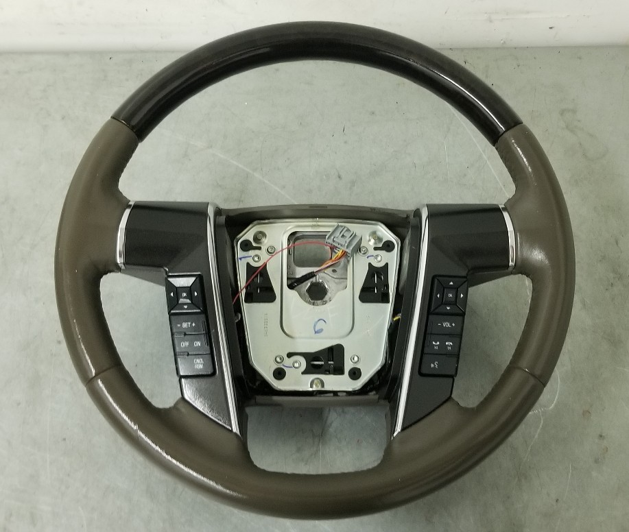 2015-2017 Lincoln Navigator Steering Wheel Wood Brown Dark Stone NICE ...