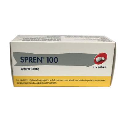 Spren Aspirin 100mg 112 Tablets | eBay UK