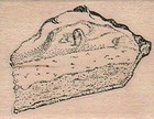 Slice O' Pie 1 3/4 x 2" Rubber Stamp, Food and Drink Stamp, Pie Stamp ...