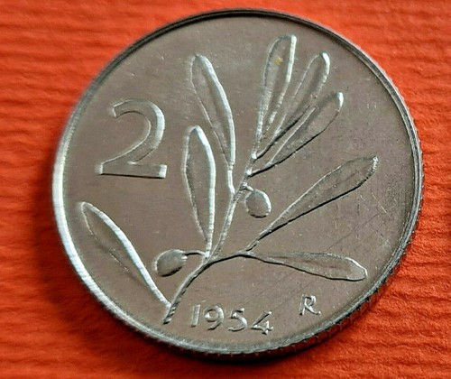 1954 Italy Italian 2 Lire Olive Branch Honey Bee Coin UNC FDC MINT | eBay