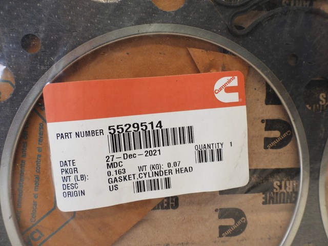 OEM CUMMINS 5529514 GASKET CYLINDER HEAD for sale online | eBay